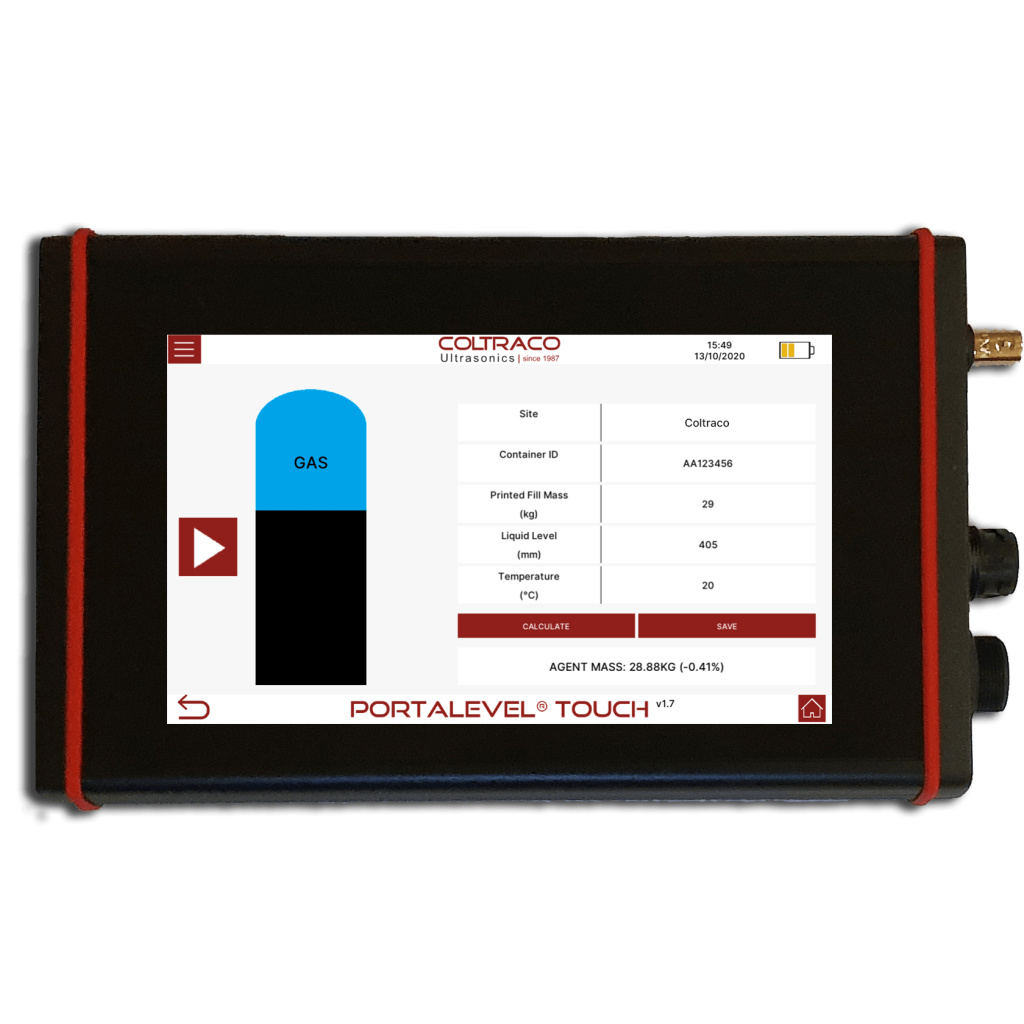 Portalevel® Touch Fire cylinder level indicator with integrated weight ...
