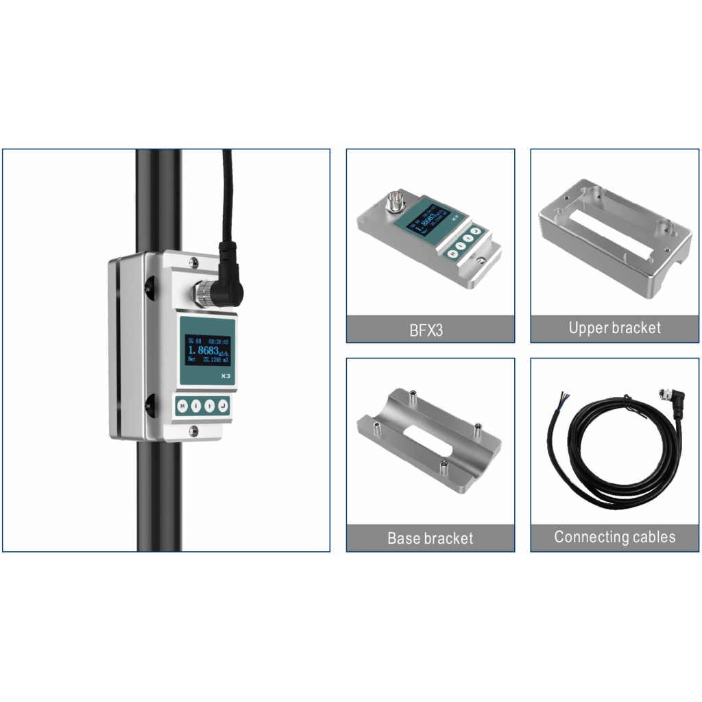 Ultrasonic flowmeter, remote display, high line temperatures ...