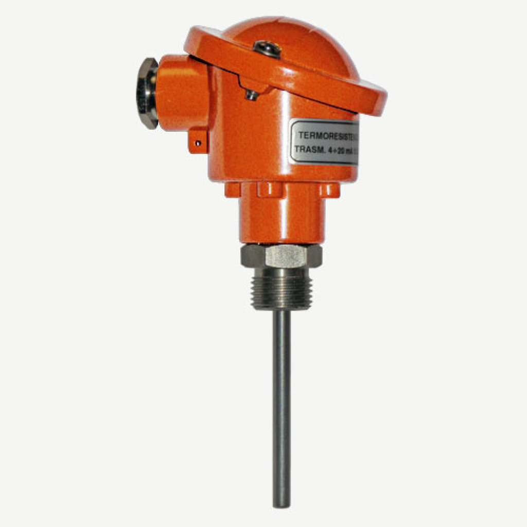 PT100 3-wire with DIN-B housing incl. stainless steel separate ...